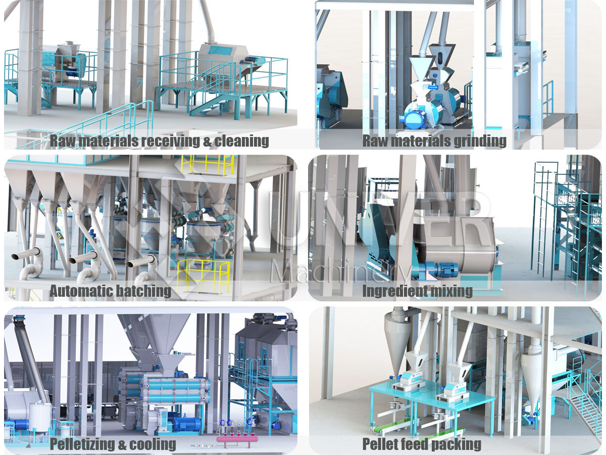 30TPH Cattle Pellet Feed Production Line - UNIVER MACHINERY